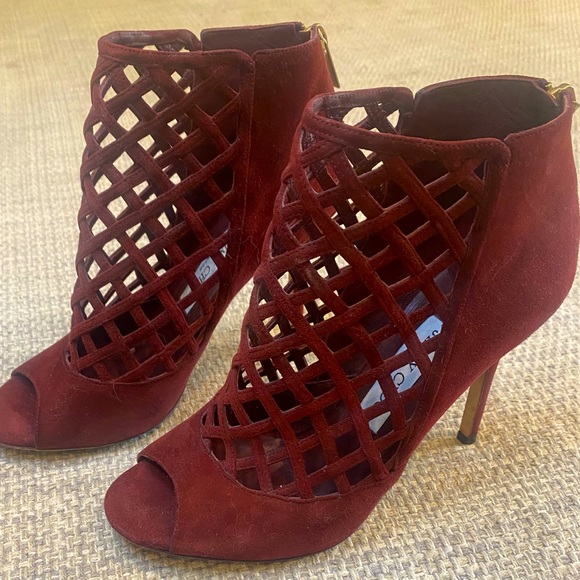 Jimmy Choo | Shoes | Jimmy Choo Drift Cage Shoe 385 Maroon | Poshmark